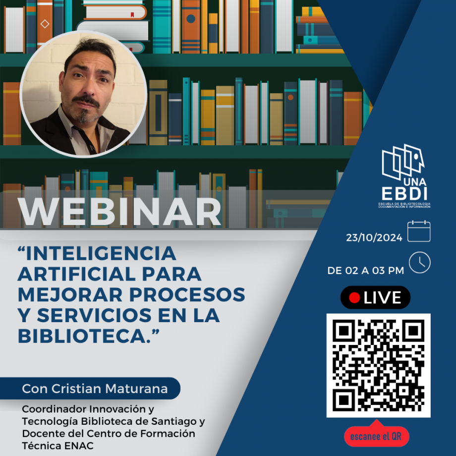 Webinar: “Inteligencia artificial para mejorar procesos y servicios en la biblioteca.” - Inicio