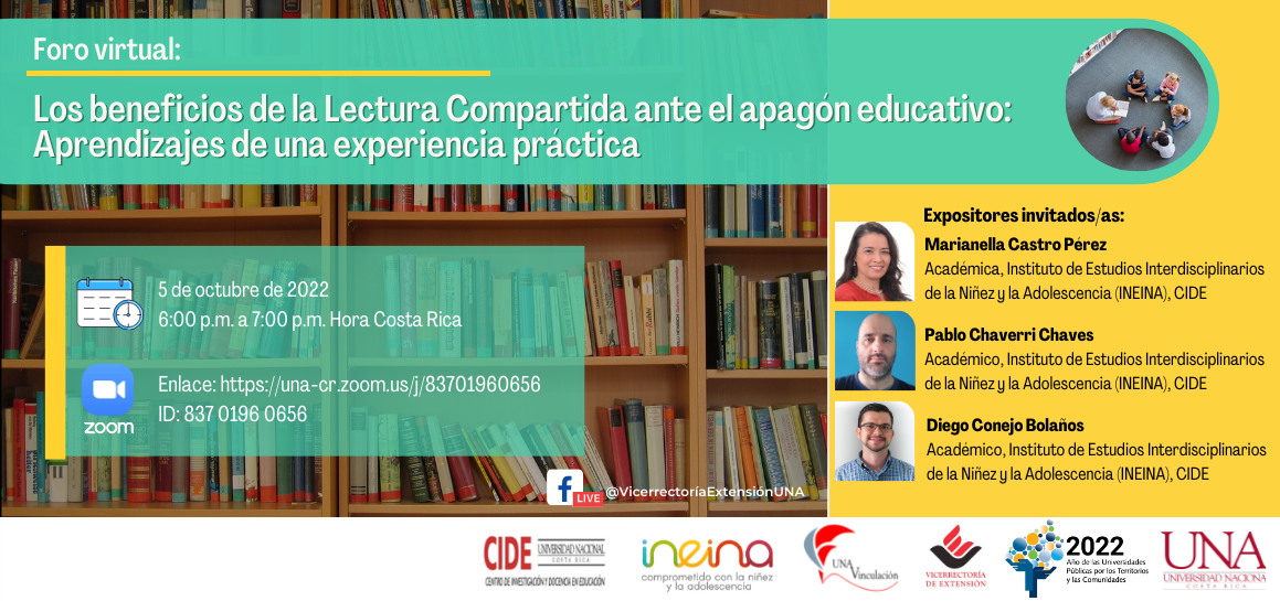 Foro virtual: Los beneficios de la Lectura Compartida ante el apagón ...
